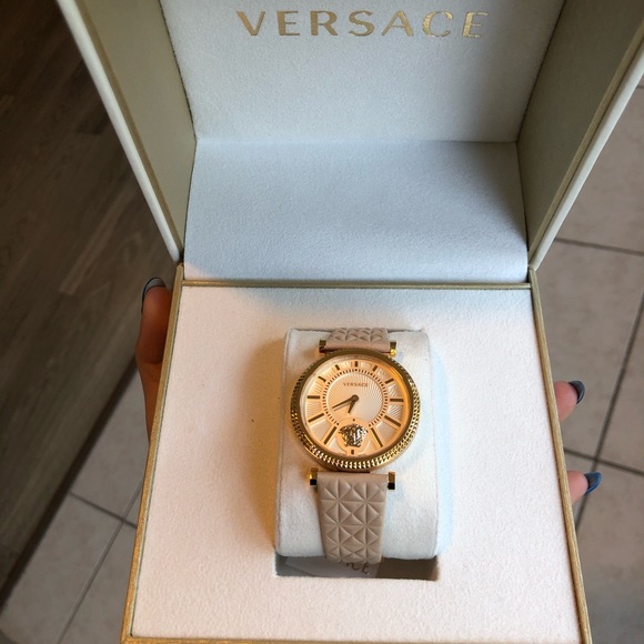 Versace | Accessories | Versace Rose Gold Logo Watch | Poshmark